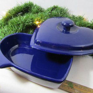 Chantal | Dining | Chantal Blue Heart Baking Dish Never Used | Poshmark